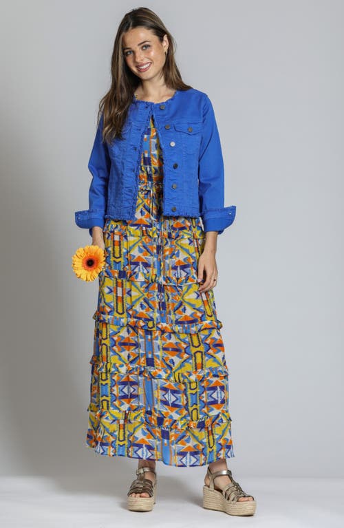 APNY APNY Frayed Collarless Denim Jacket